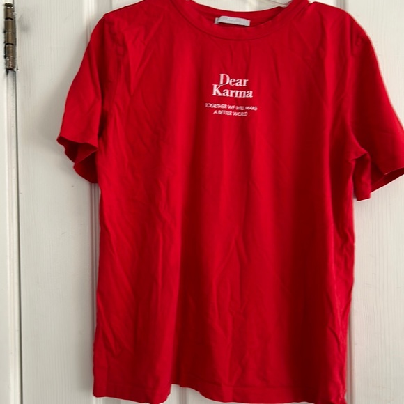 Zara | Tops | Zara Size M Grahic Tshirtdear Karha Together We Will Make A Better World Sze M ...